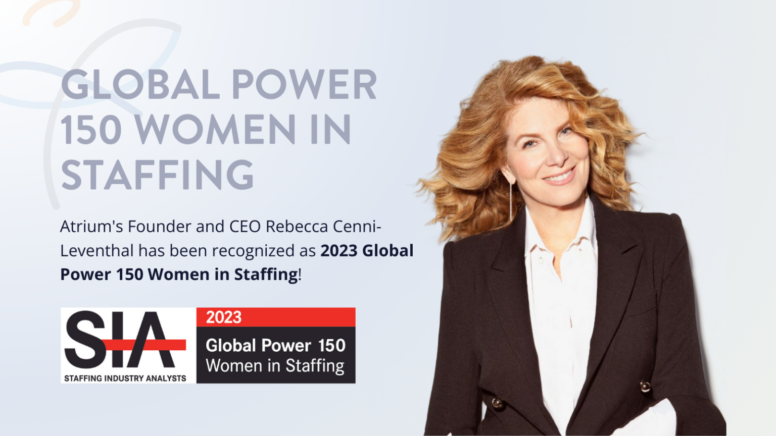 Rebecca Cenni-Leventhal Earns Spot on Staffing Industry Analysts (SIA ...